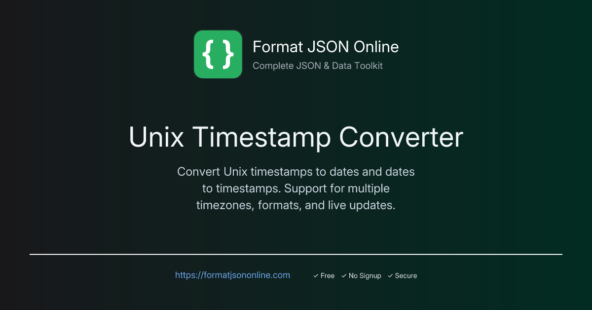 Unix Timestamp Converter - Free Epoch Time Converter Online